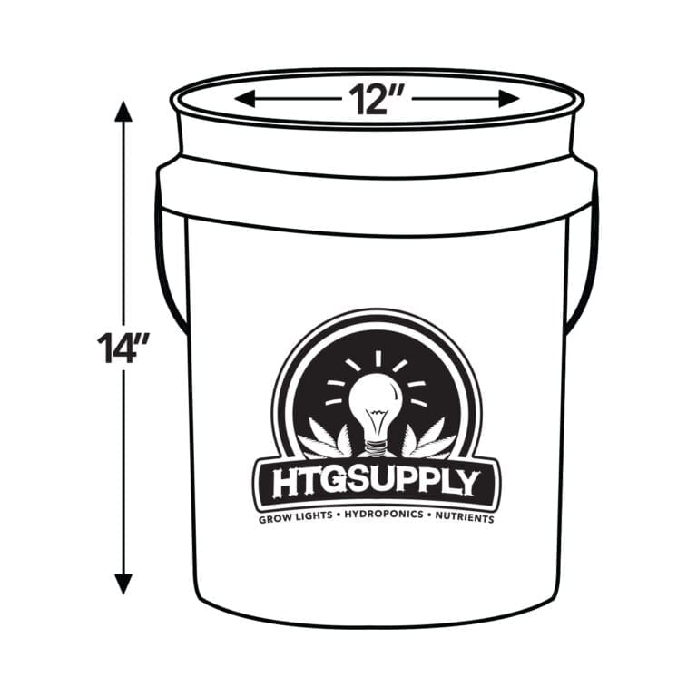 5 Gallon Black Bucket for Hydroponics | HTG Supply