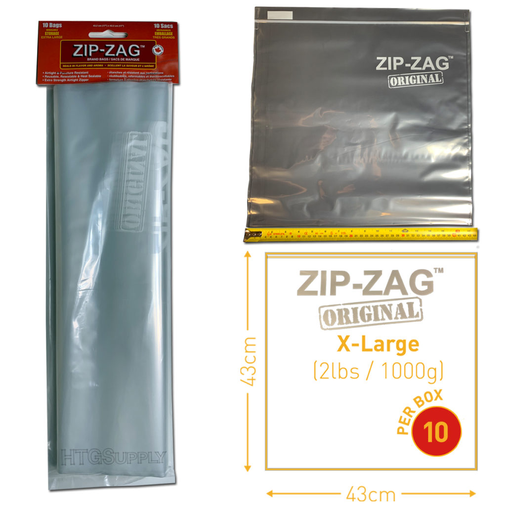 XL Zip Zag Bags - 10 Pack | HTG Supply Hydroponics & Grow Lights
