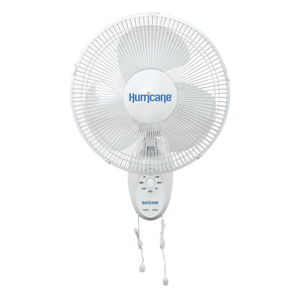 Hurricane Supreme 12 Inch Oscillating Wall Mount Fan | HTG Supply ...